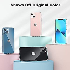 JJGoo Compatible with iPhone 14 Case Clear, Soft Shockproof Protective Slim Thin Phone Bumper Cover Transparent Phone Case