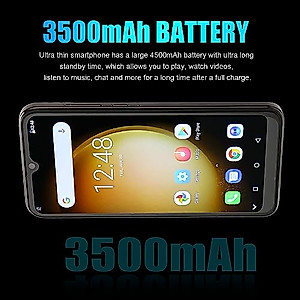 Yunseity Unlocked Smartphone, S23+ Ultra 6.26 Inch FHD Screen Ultra Thin Smartphone 4GB RAM 64GB ROM, 5MP+8MP Cameras, MTK6580A CPU Face Recognition Cellphone for Android 10.1 (Black)