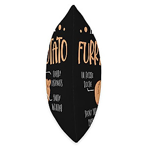 ap lucky designs for people Anatomy of A Furry Potato Guinea Pig Throw Pillow, 16x16, Multicolor