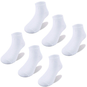 Cooraby 25 Pairs Kids' Socks Low Cut Socks Half Cushion Sport Ankle Athletic Socks for Boys Girls