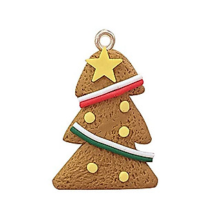 GUAngqi Christmas Tree Hanging Decorations Gingerbread Pendants for Window Fireplace,Light Yellow