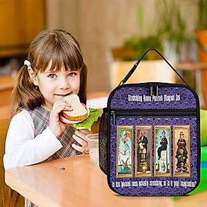 Sazkuyra Halloween Haunted House Haunted Lunch Mansion Lunch Bag Neoprene Carrying Insulation Cooler Cartoon Lunch Bags Bento Tote Hot Food Bag for Beach Lunch Box