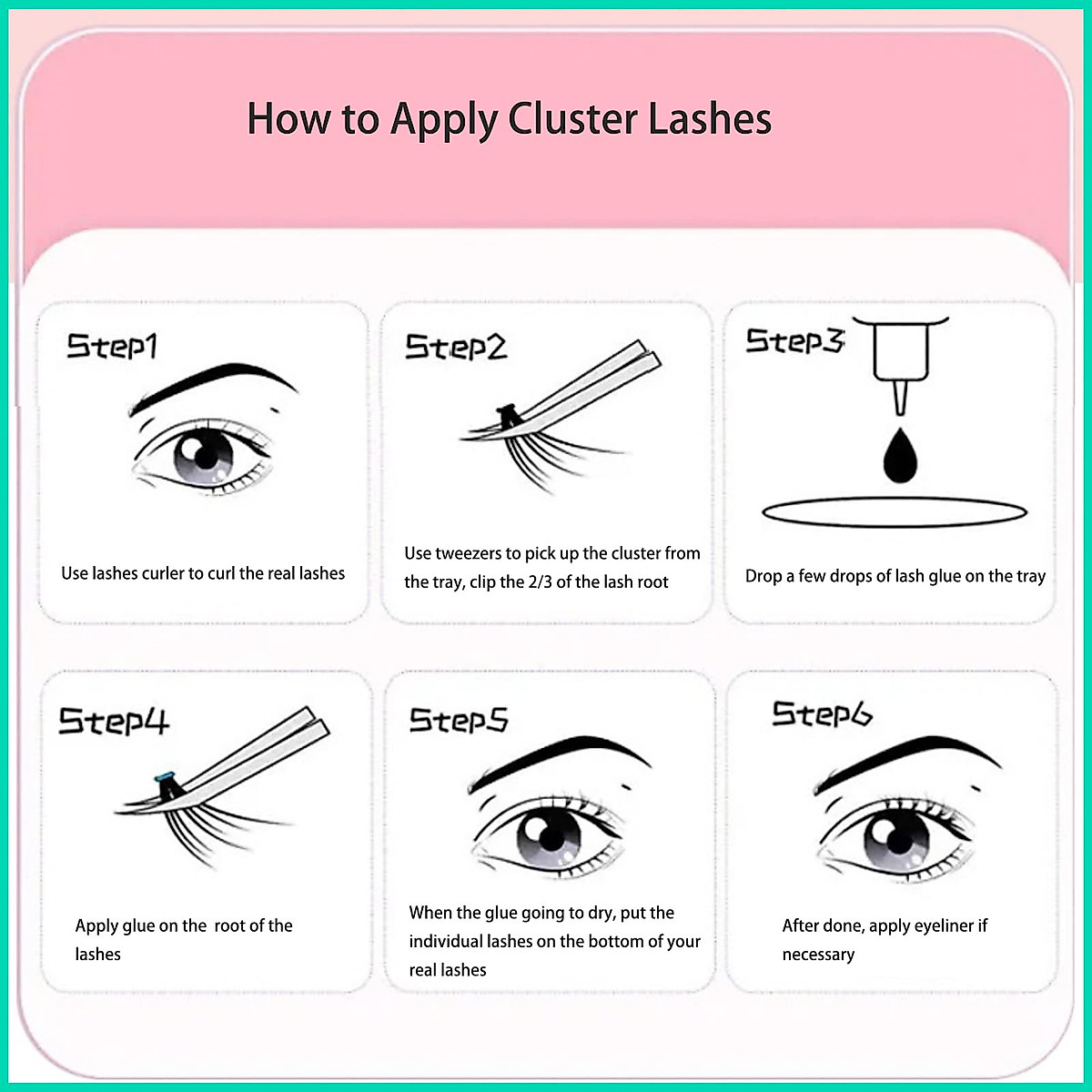 Bottom Eyelash Extension Kit Lower Lash Extension Kit Natural Look With Lash Glue and Tweezers 6mm 200PCS DIY Under Eye Lash Clusters Kit by DAODER(V Bottom Lashes)