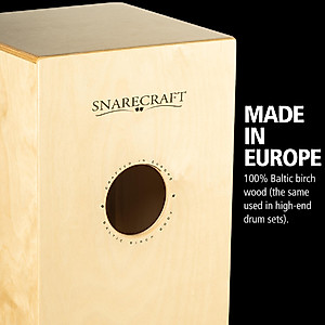 Meinl Cajon Box Drum with Internal Snares - MADE IN EUROPE - Baltic Birch Wood, Snarecraft Series, 2-YEAR WARRANTY (SC100B)