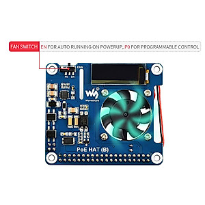 Power Over Ethernet HAT (B) for Raspberry Pi 3B+/4B,802.3af Compliant Power Over Ethernet Accessory Power Sourcing Equipments Needed