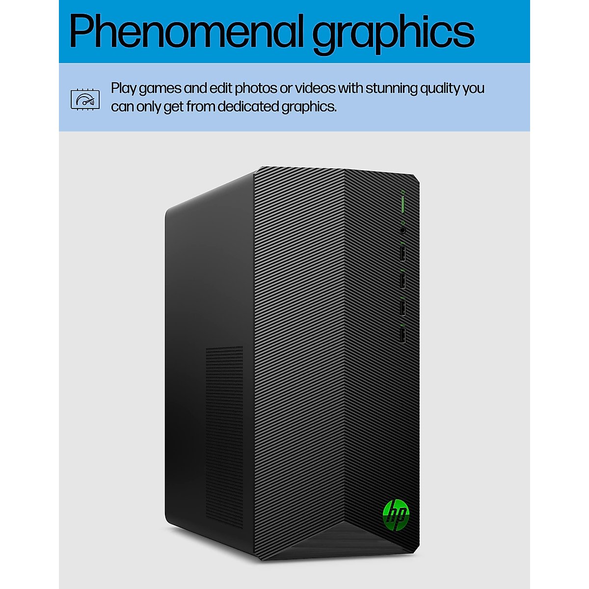 HP Pavilion Tower Desktop Computer, Octa-Core AMD Ryzen 7 5700G (Beat i7-11700K), 4GB DDR4 RAM, 256GB PCIe SSD, WiFi 6, Bluetooth, RJ-45, HDMI, VGA, Keyboard and Mouse, Windows 11 Pro, WE/PGPY