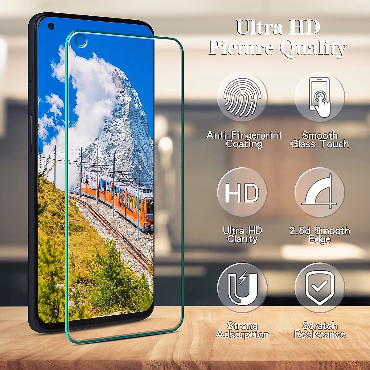Pokolan [3 Pack Screen Protector For OnePlus Nord N10 5G Tempered Glass, HD Clear, 9H Hardness, Anti-Scratch, Bubble-Free, Easy to Install, Case Friendly