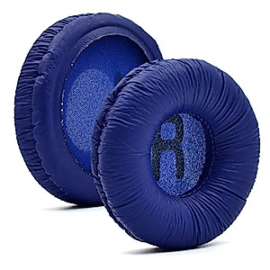defean 70mm Round Ear Cushion Replacement Cushions Ear Pads Compatible with Sony MDR-ZX110 / MDR-ZX330BT / V150 / WH-CH500 / JBL T500BT / T450BT &Many Other 70MM Round On-Ear Headphones (Blue)
