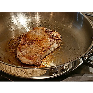 USA Pan Cookware 5-Ply Stainless Steel 8 Inch Sauté Skillet, Oven and Dishwasher Safe, Made in the USA