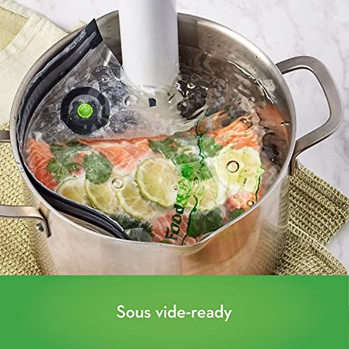 FoodSaver® Reusable Quart Vacuum Zipper Bags, for Use with FoodSaver Handheld Vacuum Sealers, 10 Count