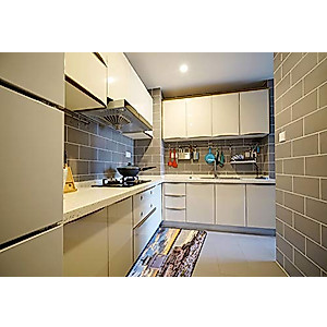 ZHIMI Kitchen Rug Anti Fatigue ﻿Portland Breakwater Light Kitchen Floor Mat Standing Runner Long Carpet Non-Slip Laundry Rug Rectangle Entryway Mat 39 x 20 Inch