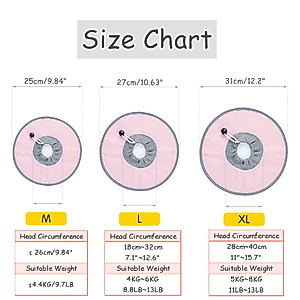 LAVVICHA Adjustable E Collar Cat Cone Collar Waterproof Lightweight Recovery Collar for Cats Small Dogs Kitten Puppy After Surgery Prevent Licking(Pink,M)
