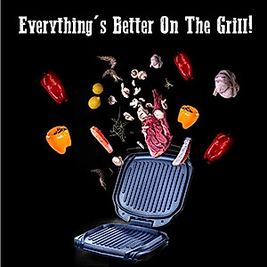 Granitestone Low Fat Multipurpose Sandwich Grill with Nonstick Copper Coating – As Seen on TV, Blue