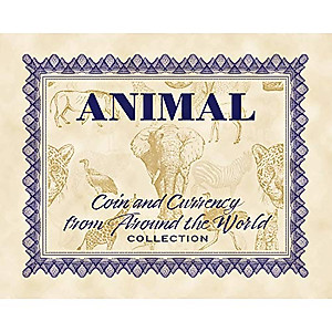 Animal Coins and Currency in Vault- Genuine Money from Around The World |Different Designs| Different Compositions | Black Combination Safe- American Coin Treasures