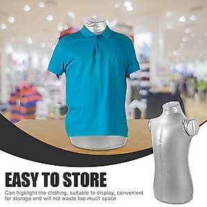 Healifty Plastic Hangers Inflatable Mannequin Half Body Armless Torso Shirt Dress Form Display Dummy Model Blow up for Clothes Display Retail Body Display Inflatable Costume