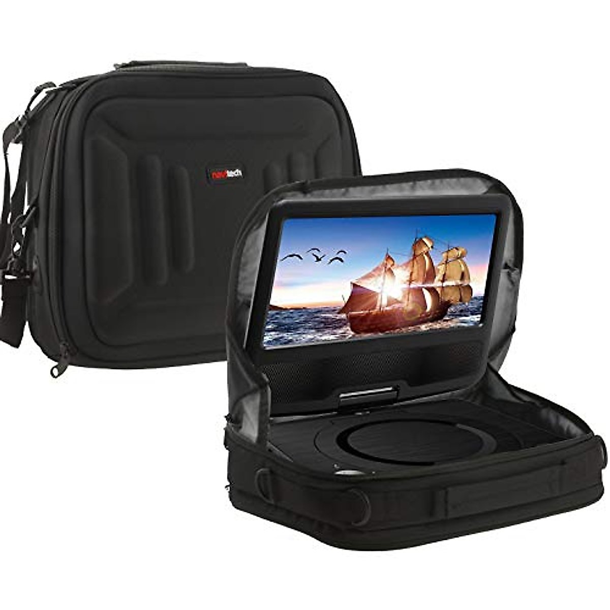 Navitech Portable DVD Player Headrest Car Mount/Carry Case Compatible with The Nextbase 7" | Next Base 9 Lite | Nextbase Click 9 Lite 9"