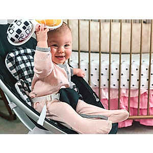 Infant Insert Compatible with 4Moms Mamaroo & Rockaroo – Car Seat Insert 2 Pack – Reversible Infant Car Seat Insert – Rockaroo & Mamaroo Newborn Insert – Soft Plush Minky Car Seat Head Support Insert