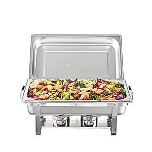 VEVOR Chafing Dish Buffet Set, 2 Packs, Silver