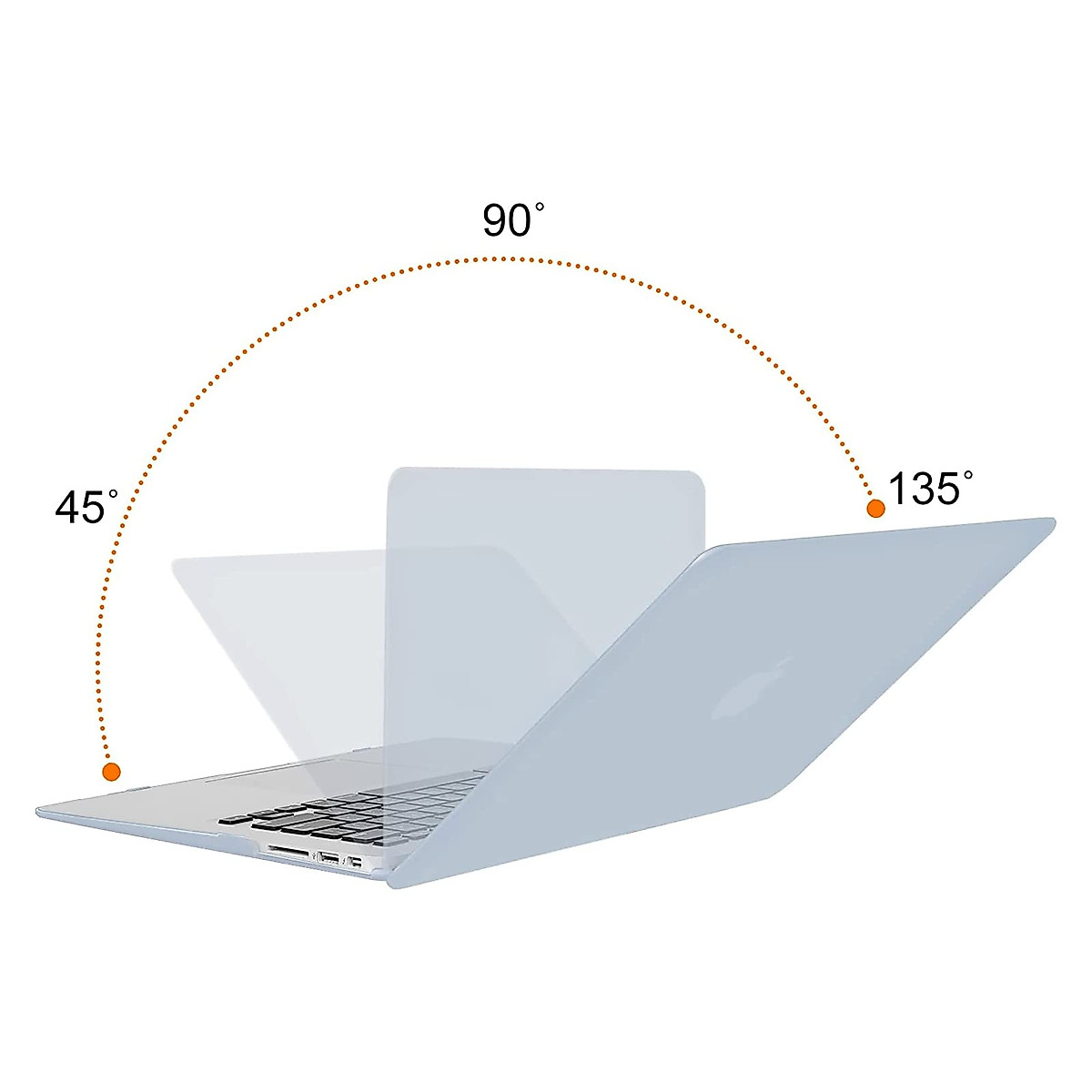 MOSISO Compatible with MacBook Air 13 inch Case (Models: A1369 & A1466, Older Version 2010-2017 Release), Protective Plastic Hard Shell Case & Keyboard Cover & Screen Protector, Baby Blue