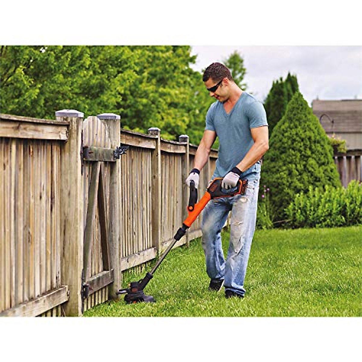 THTEN AF-100 String Trimmer Spool Replacement for Black and Decker 30ft 0.065" Refills Line Auto Feed Single Weed Eater,GH600 GH900 Edger with RC-100-P Spool Cap Covers (6 Spools, 1 Cap,1 Spring)
