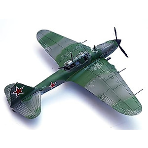 Ilyushin IL-2M3 Sturmovik Aircraft Green Camouflage Double Hero of The Soviet Union Ivan Pavlov Soviet Air Force 1/72 Diecast Model Airplane by Legion LEG-14629LA