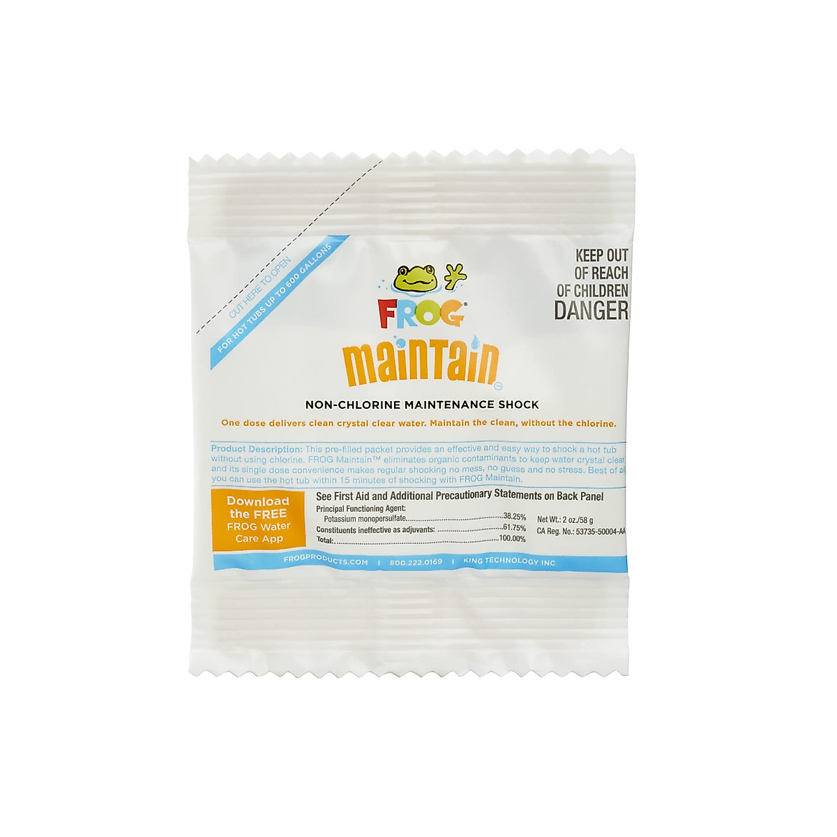FROG @Ease in-Line SmartChlor Replacement Cartridge 3 Pack + 3 Packets of FROG Maintain Non-Chlorine Shock Treatment for Hot Tubs, Cyanuric Acid Free, for use in spas up to 600 gallons
