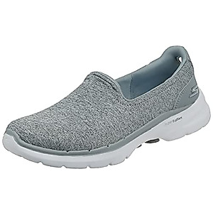 Skechers Women's GO Walk 6-Grand Horizon Sneaker, Gray, 8 Wide