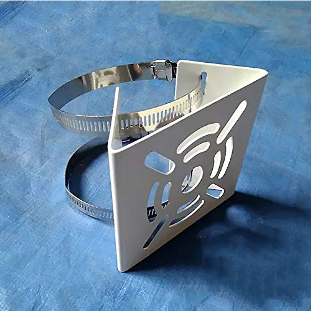 Universal Wall Mounting Bracket with 2 Loops, Vertical Pole Mount Adapter for CCTV Security Camera PTZ Dome Indoor Outdoor AP Access Point Client CPE