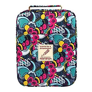 Pencil Case Holder Slot - Holds 202 Colored Pencils or 136 Gel Pens with Zipper Closure - Large Capacity Pen Organizer for Watercolor Pens or Markers - Perfect for Beginner and Artist Blossom