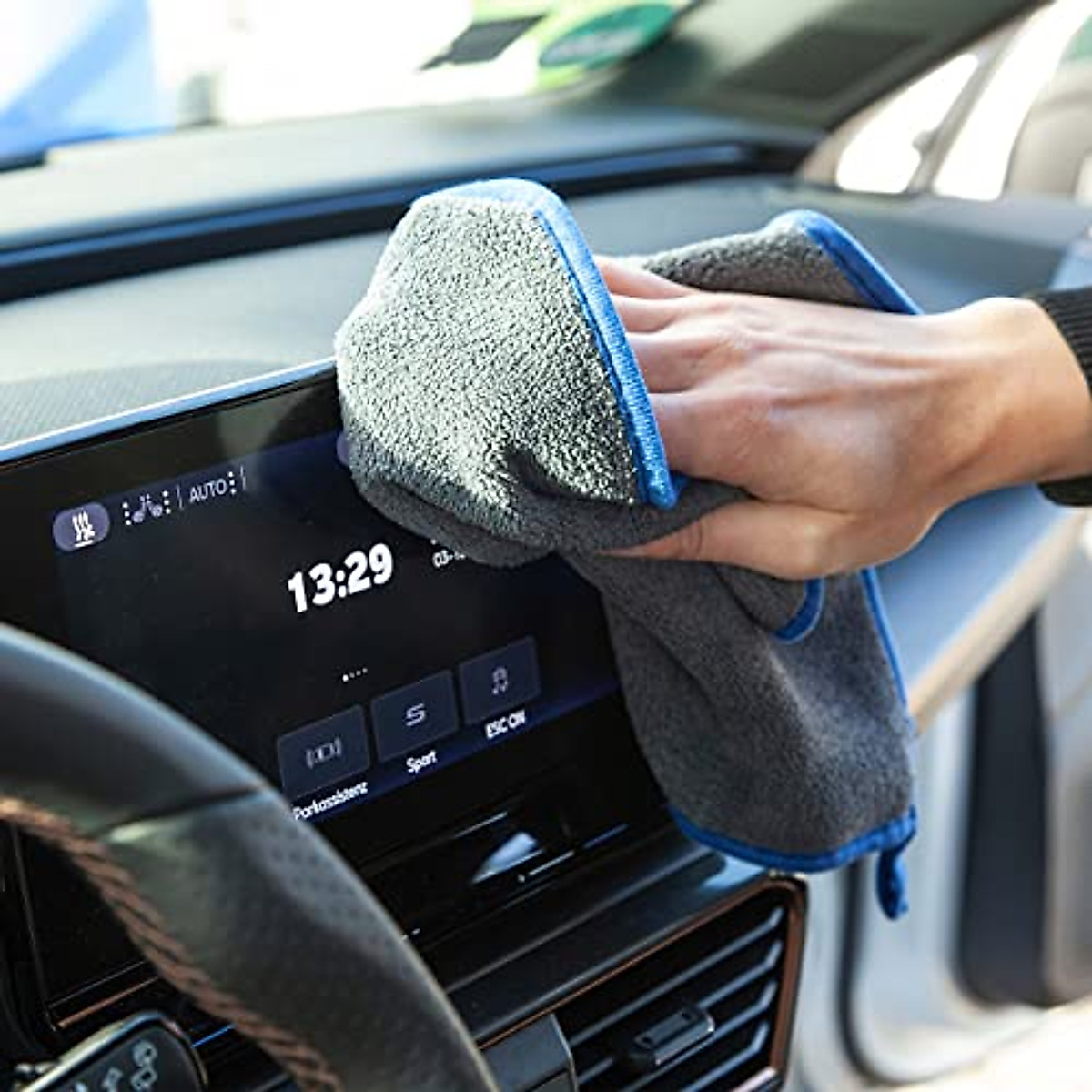 LIVAIA Microfiber Cleaning Cloth: 2 Microfiber Cleaning Cloths for Cars – Car Wash Cloths for Cleaning, Car Cleaning Products, Car Wash Kit Car Care