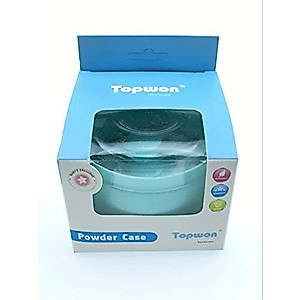 Topwon Baby Powder Puff Kit for Body Powder Container Dusting Powder Case for Baby&Mom