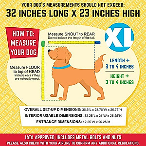 SportPet Designs Plastic Kennels Rolling Plastic Airline Approved Wire Door Travel Dog Crate, X-Large, Gray