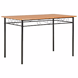ULUYYUC Dining Table Brown 47.2"x27.6"x29.5" MDF,Multifunctional Party Table Kitchen Tables Living Room Furniture Outdoor Table for Living Room, Kitchen, Backyard, Wedding
