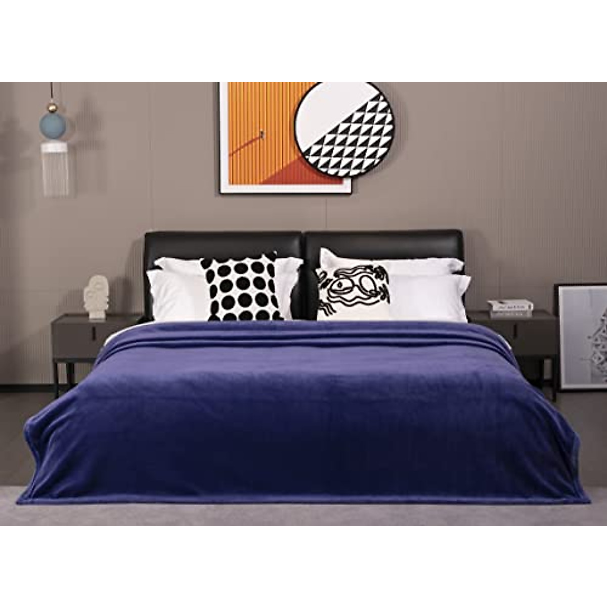 Mellowdy Extra Thick Hearty Plush Flannel Blanket (Violet Purple, 60x80) - 500GSM Twin Size Warm Blanket for Winter, Fall | Soft, Fluffy, Cuddly, Perfect for Bed, Oversized Throw for Couch, Sofa