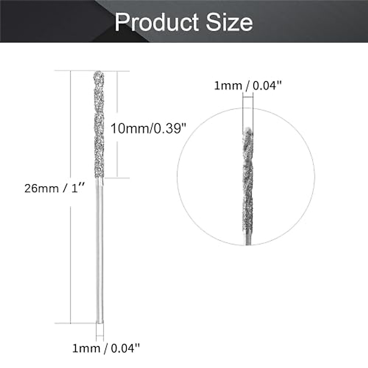 Auniwaig 1mm Diamond Twist Drill Bits High Speed Steel HSS Drill Bits for Glass Jewelry Beach Sea Shells Stone Gemstones Lapidary Ornament Bracelet Necklace Arts Crafts 10 Pcs