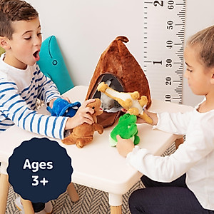 PREXTEX Dinosaur Volcano Plush Toy - Volcano with 5 Dino Plush Set - Dinosaur Toy for Kids - Plush Volcano Zippers 5 Little Dino Stuffed Animals - A Must Have Gift for Dino Lovers