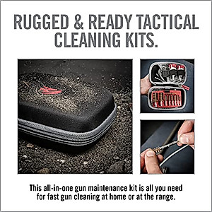 Real Avid Gun Boss Universal Cable 17-Piece Multi Caliber Gun Cleaning Kit for 12 & 20 gauge shotguns, .17 - .45 cal Hunting Rifles & Handguns Complete Gun Cleaning System w/ Compact Zippered Case