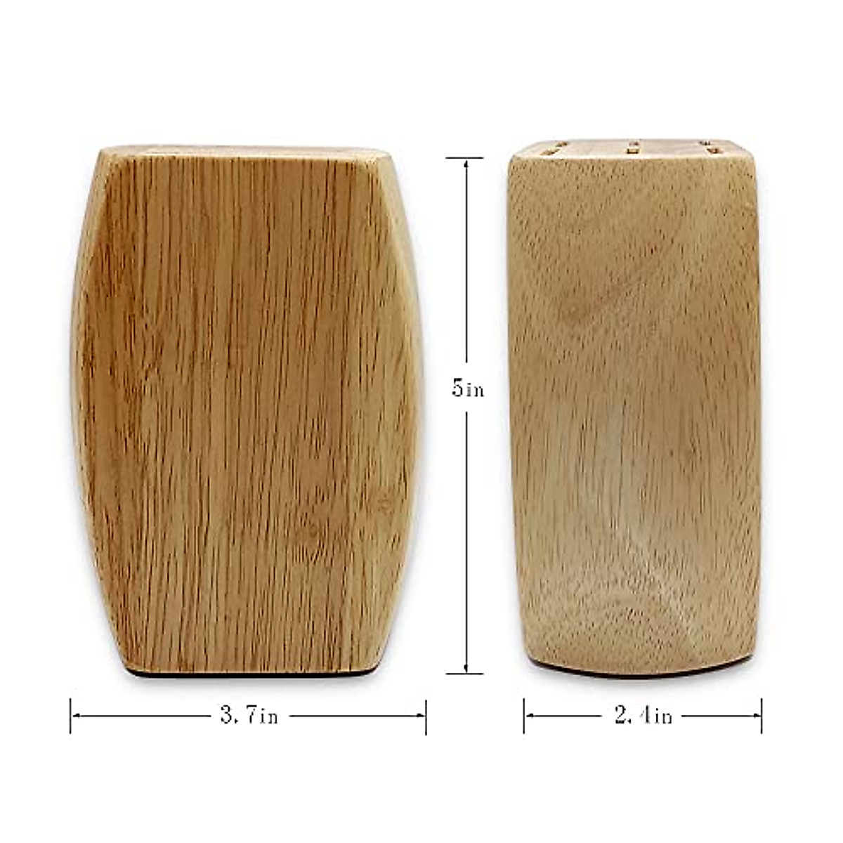 IDEAL ERA Farmhouse Kitchen Decoration Knife Block For Steak Knives 5 Inch Utility Knives 6 Piece Slot Organizer Durable 100% Natural Wood 3.7x2.4x5inches, Light Brown (D-01)