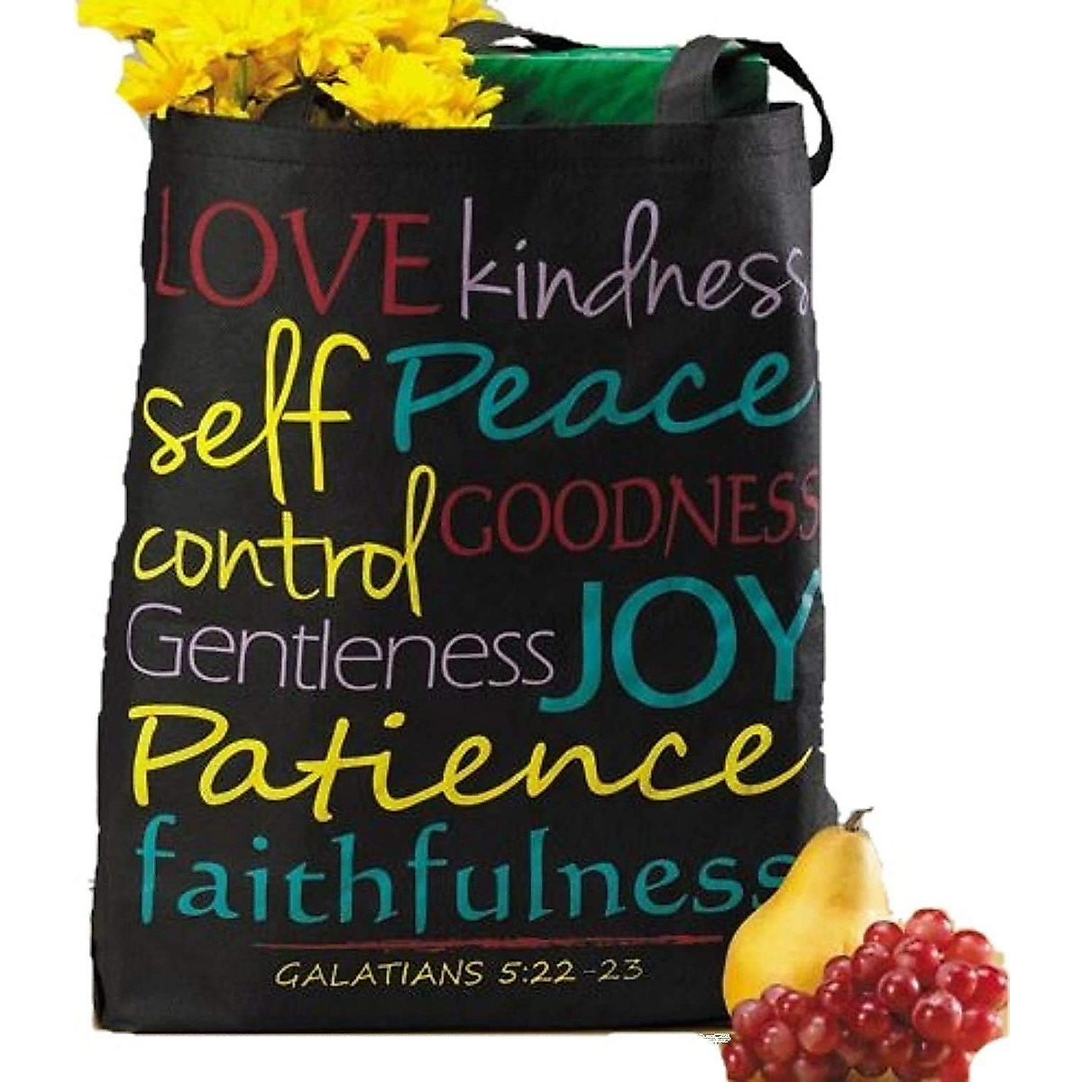 Religious Inspirational Gifts for Women, Fruits of the Spirit Tote Bag, 16 Inch