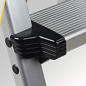 PENGJIE Folding Ladder Step Stool Ladder Stool 4 Step Folding Aluminum Heavy Duty Steel Portable Anti Slip Mat Tread Compact 150 Kg Capacity