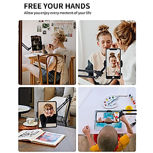 LILANZo Tablet Stand & Phone Holder, Adjustable Stand for 4.6-12.9'' Devices, Compatible with iPad, iPhone, Kindle, Fire HD, Nintendo Switch, Samsung, GoPro etc.