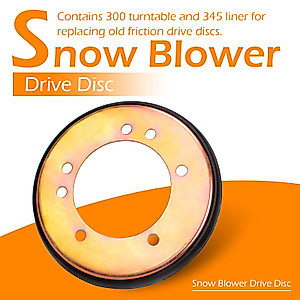 Sconva 04743700 Friction Wheel Snow Blower Drive Disc Fit for Ariens Snow Blower, Snapper Lawn Mower & Troy Bilt Snow Blower - with Brake Lining (1 Pack)