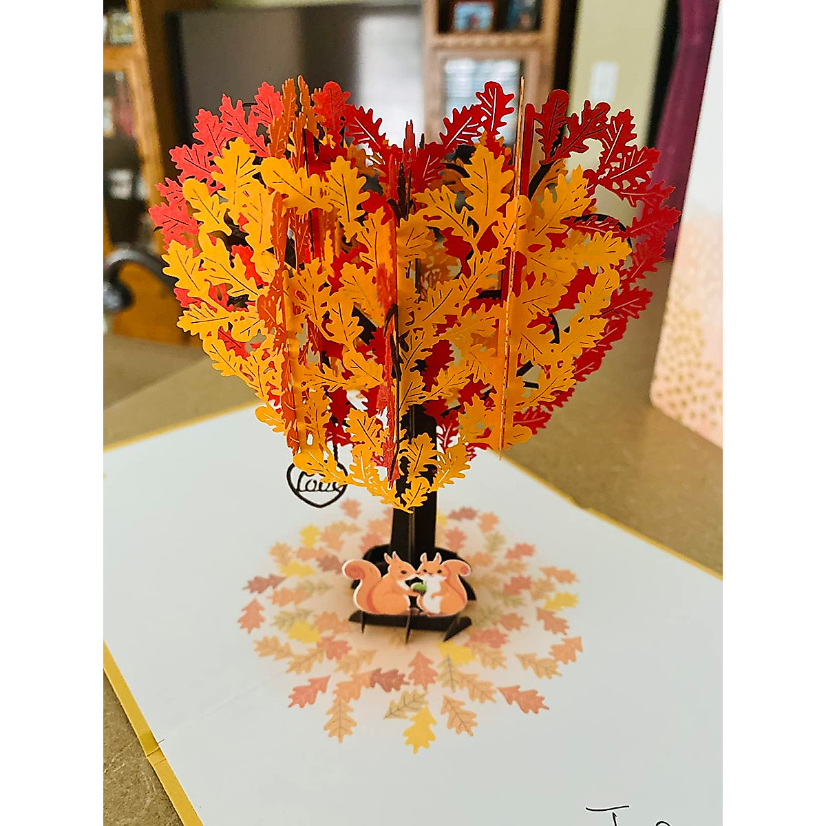 CUTPOPUP Anniversary Card Pop Up, Valentines Day Card, 3D Greeting Loved Card (Squirrel Couple Heart Tree)