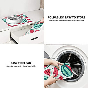 Fruits Watermelon Printed Drying Mat For Kitchen Ultra Absorbent Microfiber Dishes Drainer Mats Non-Slip Silicone Quick Dry Pad - 18 X 16inch