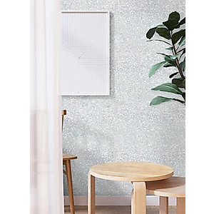 Kitico Glitter Silver Wallpaper Silver Contact Paper Silver Creative Covering Peel and Stick Wallpaper Removable Self Adhesive Paper DIY Vinyl Roll 17.7"x78.7"