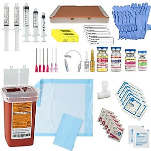 Anatomy Lab Parenteral Medication Training Kit with Injection Pad, 60 Piece Kit Practice to Perfect Venious and Injection Medication Preparation and Administration, Venipuncture and Injection Skills
