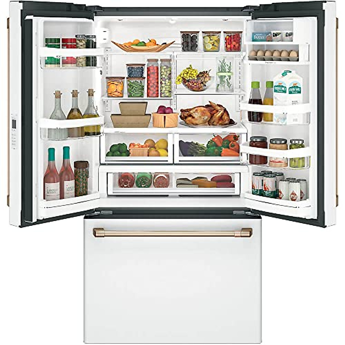 Cafe CWE23SP4MW2 23.1 cu. ft. Smart French Door Refrigerator in Matte White, Counter Depth and Fingerprint Resistant