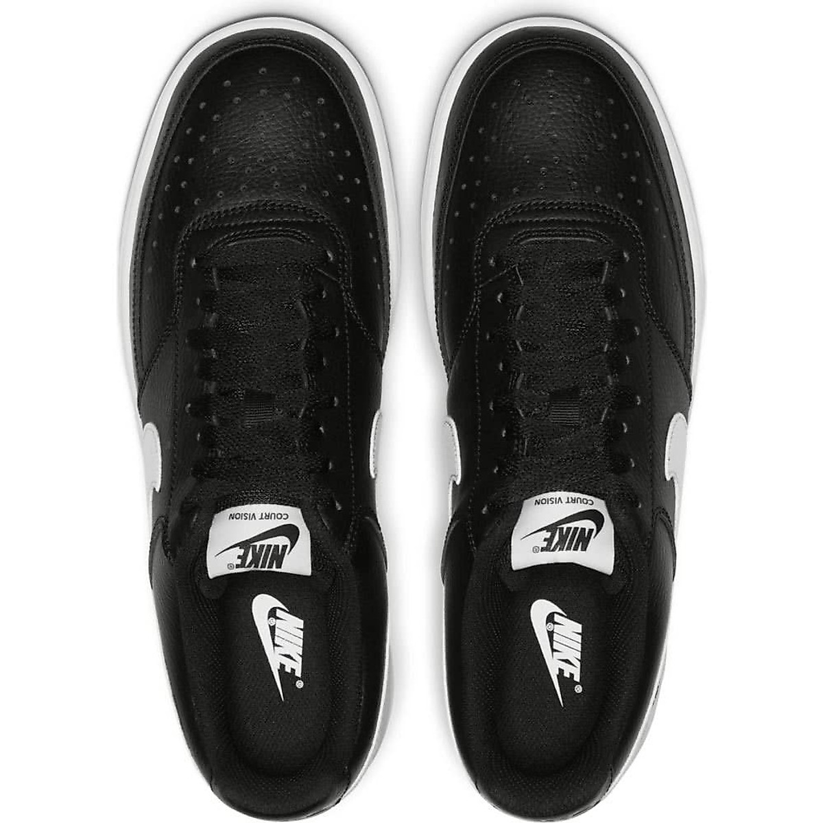 Nike Men's Court Vision Low Sneaker, Black/White-Photon Dust, 8 Regular US