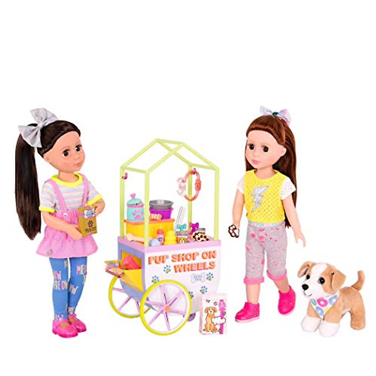 Glitter Girls – GG Pup Pet Shop on Wheels – Pet Accessory with Play Food for 14-inch Dolls & Plush Dogs – Toys, Clothes, and Accessories for Kids Ages 3 and Up
