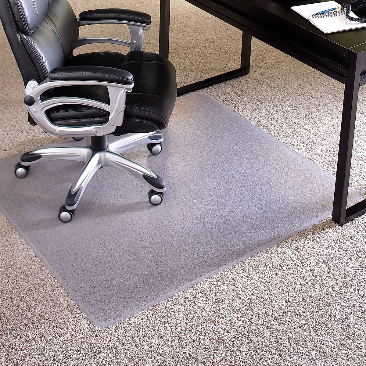 ES Robbins Extra High Pile Carpet ChairMat, Rectangle 60"x72" Beveled Edge